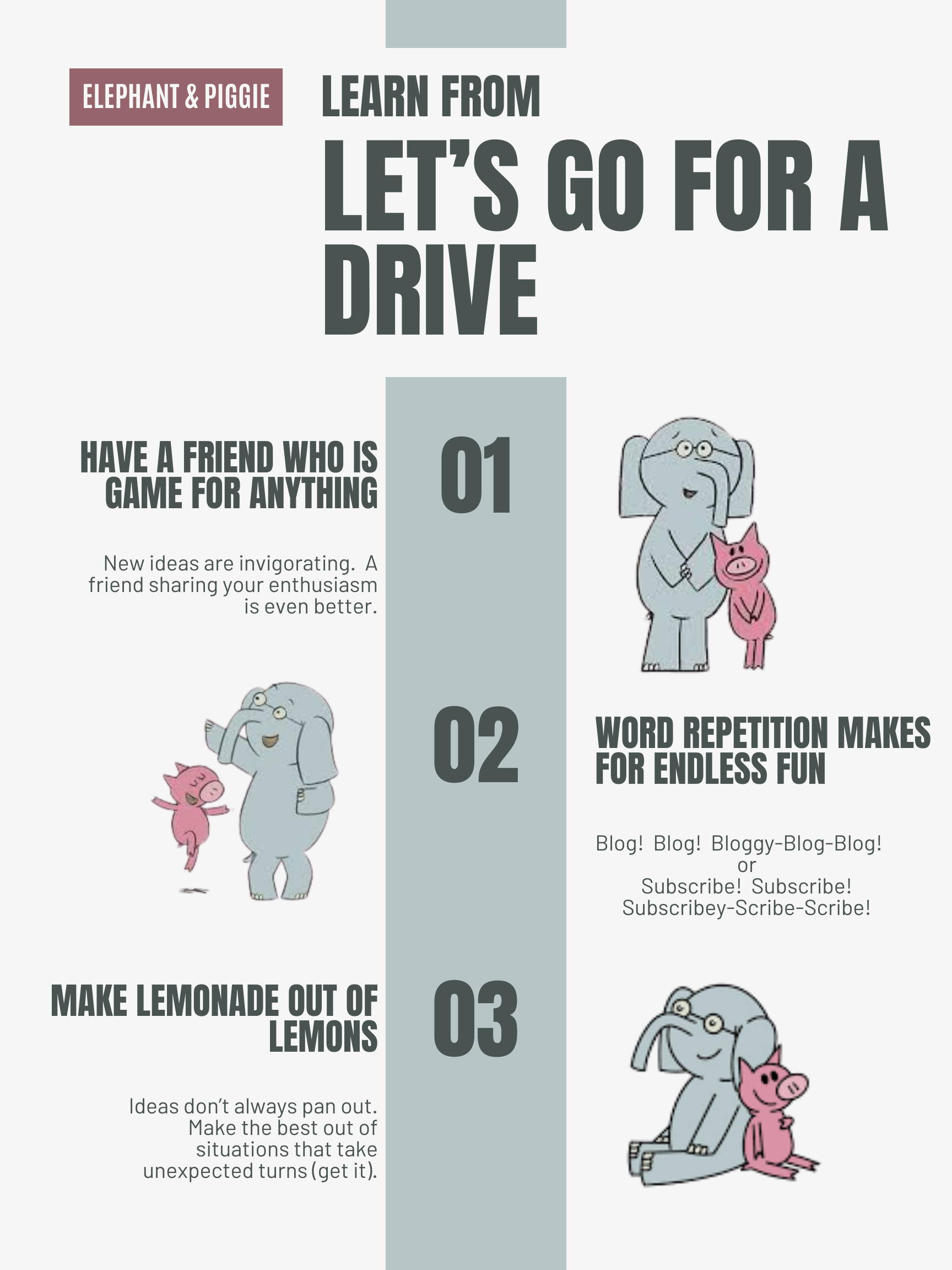 Elephant & Piggie Infographic